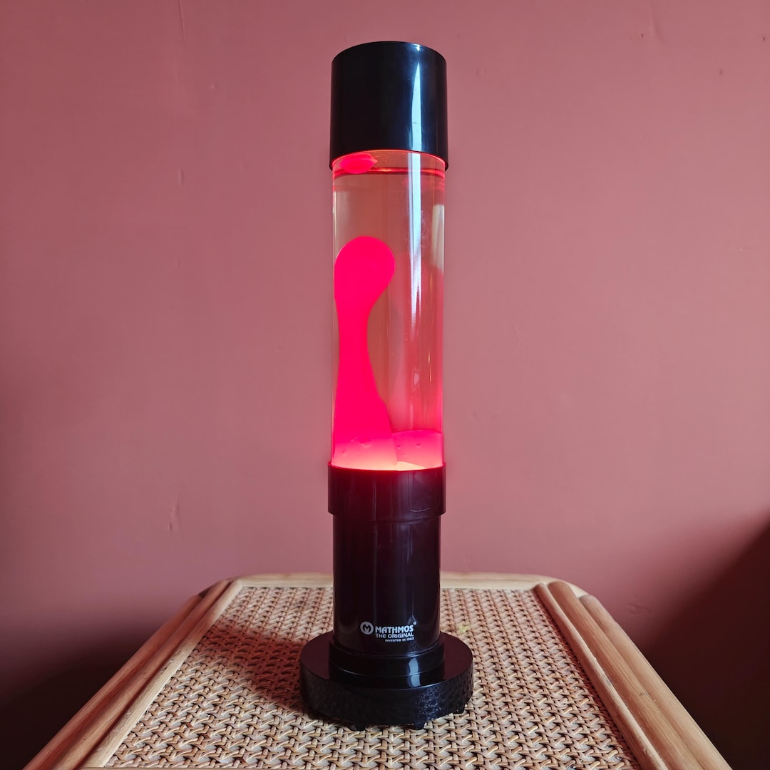 Beautiful and Rare Mathmos Jet Black Lava Lamp, Black-red, With Red ...