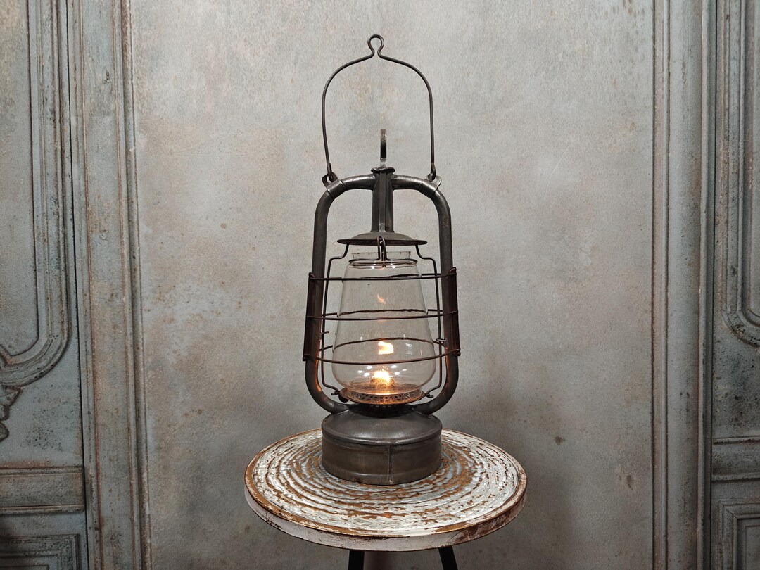 Beautiful Old Storm Lamp of English Make, With Brass Tank Cap. in a ...
