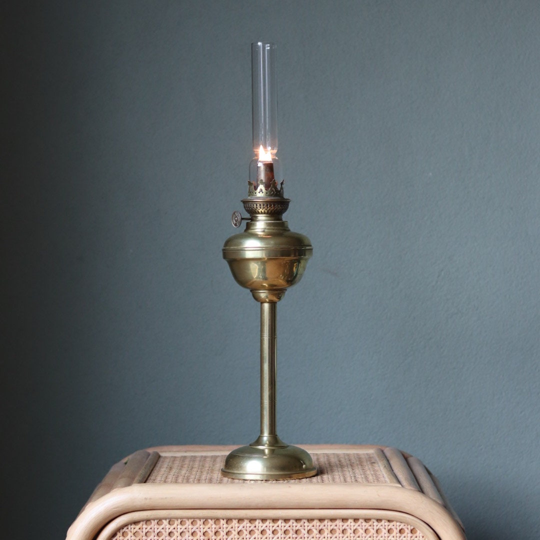 Very Beautiful Stately Brass Oil Lamp, Kosmos Brenner Burner - Etsy