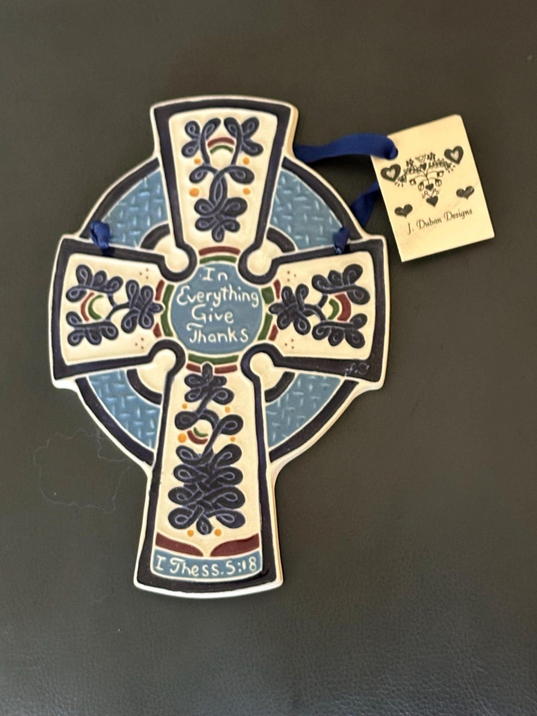 Handcrafted Ceramic Wall Cross Featuring a Celtic Design. - Etsy