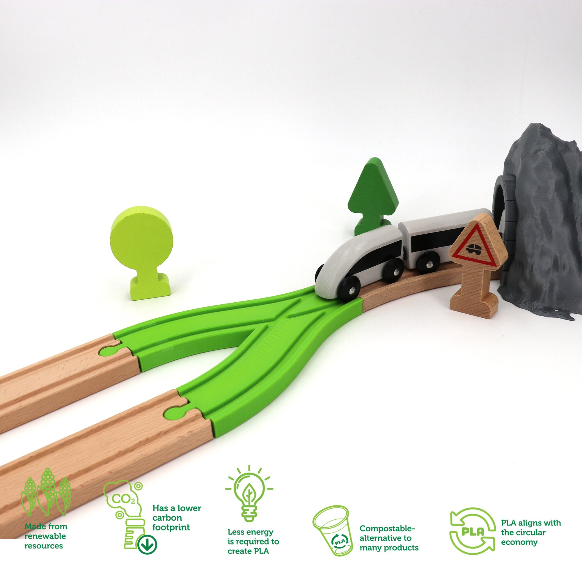 Toys Toys & Games Brio extension 3-Ways to 1 Wooden Train Track ...