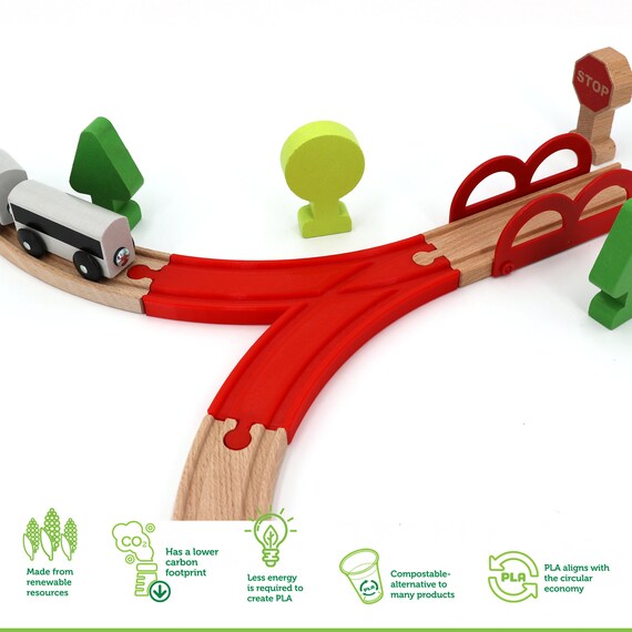 Toys Toys & Games Brio extension 3-Ways to 1 Wooden Train Track ...