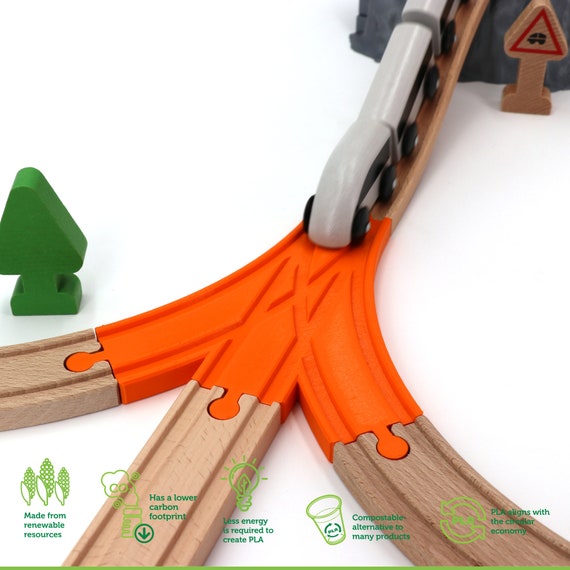 Toys Toys & Games Brio extension 3-Ways to 1 Wooden Train Track ...