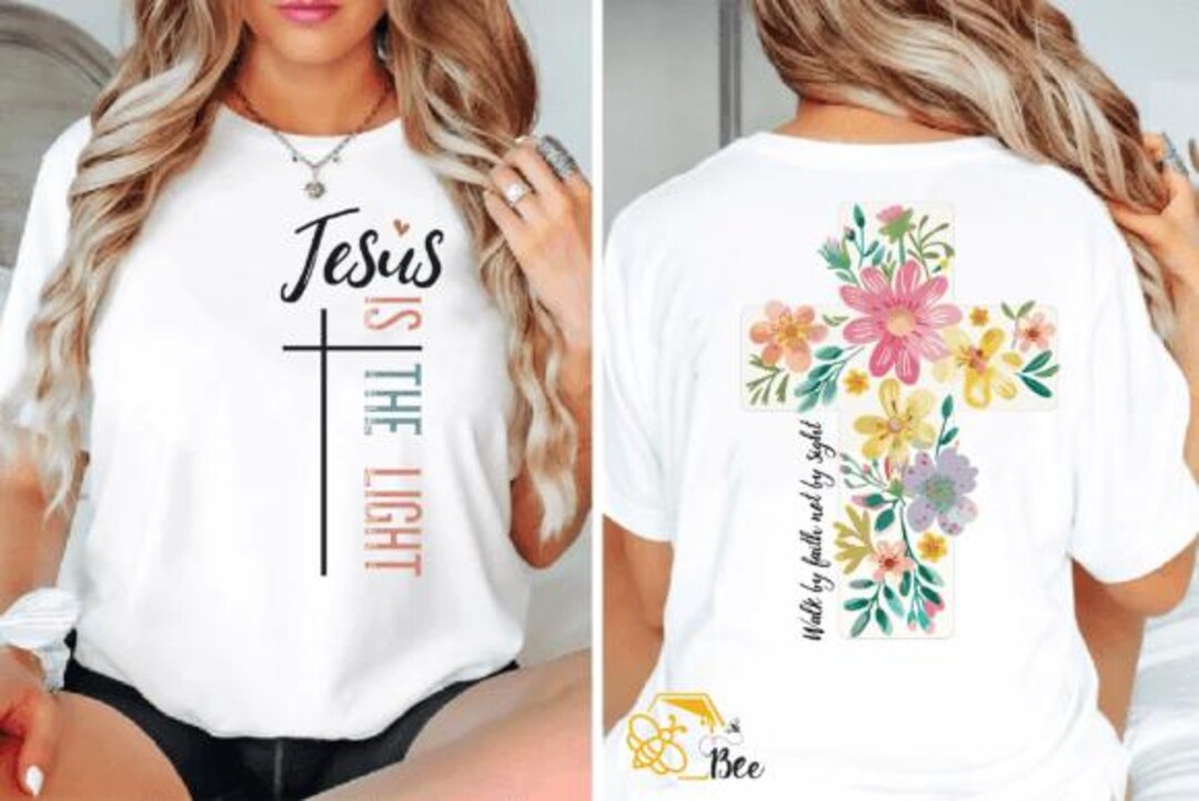 Jesus is the Light Png, Floral Christian - Etsy