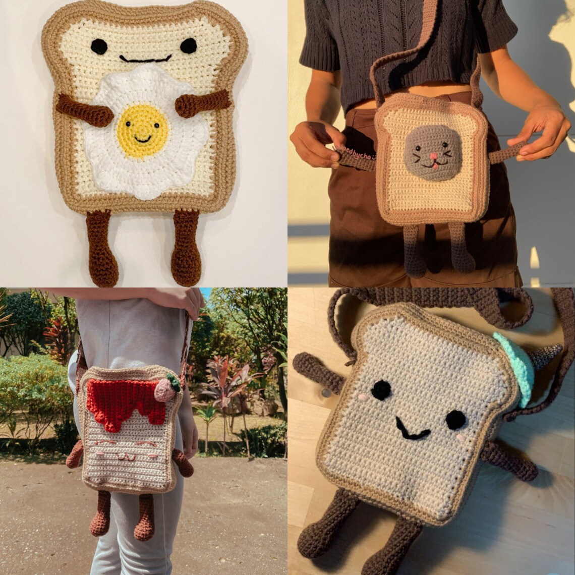 Toastie Bread Bag Crochet Pattern - Etsy
