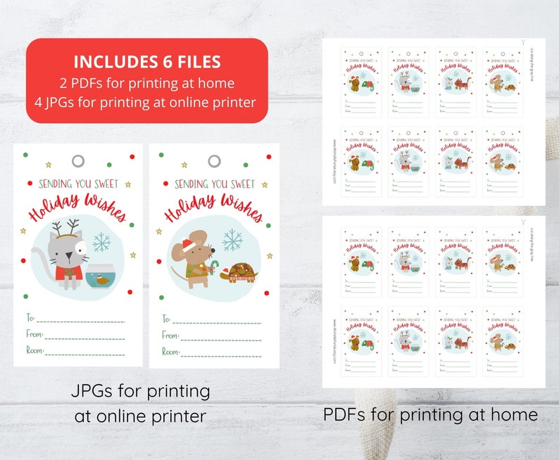 Printable Candy Gram Gift Tags for Students, Instant Digital Download ...