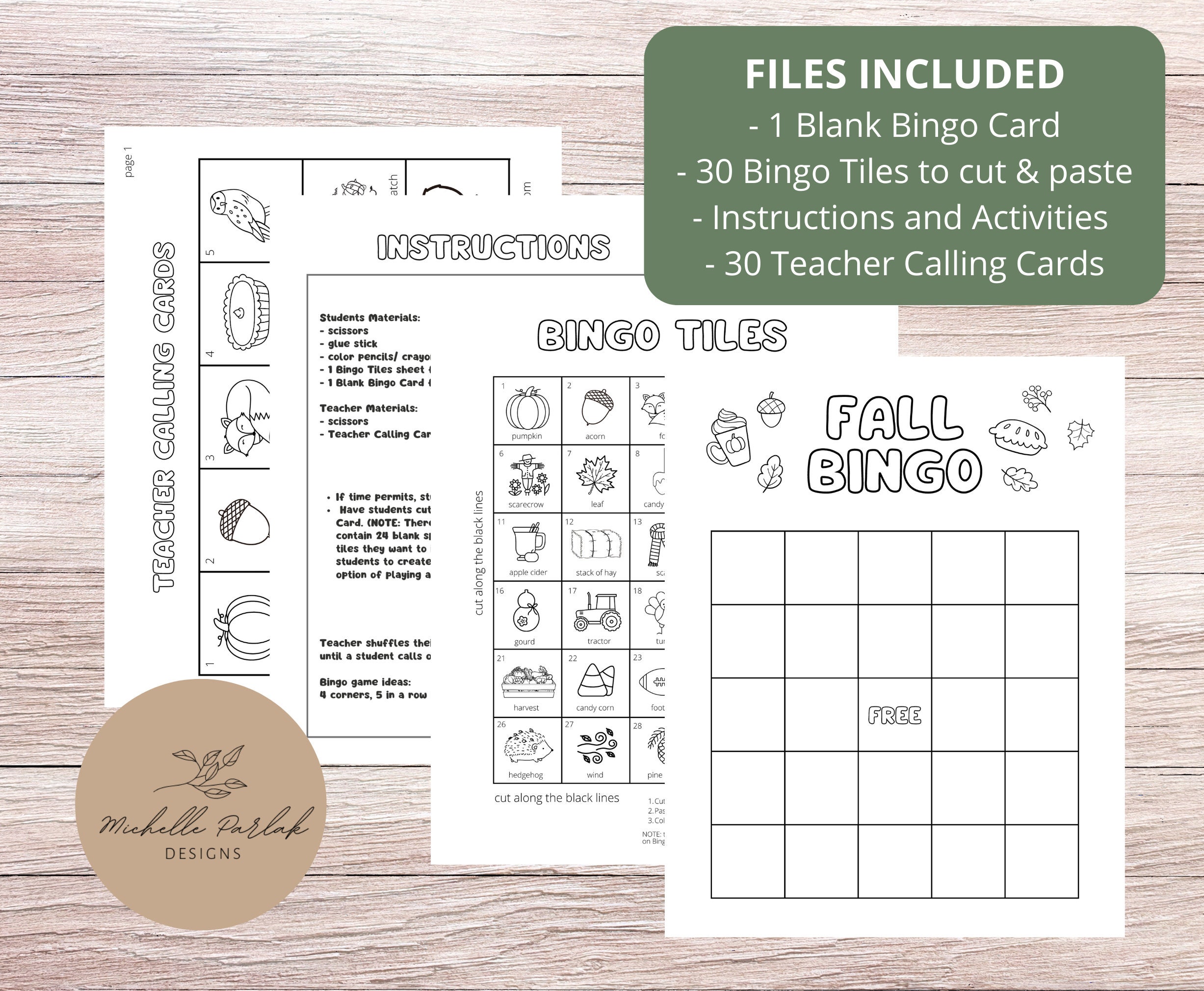 Printable Bingo for Students DIY Black and White Thanksgiving - Etsy
