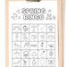 Spring Bingo Black and White Printable Bingo for Classroom Coloring ...
