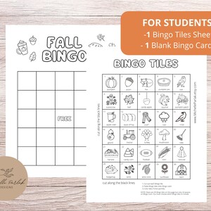 Printable Bingo for Students DIY Black and White Bingo Game - Etsy