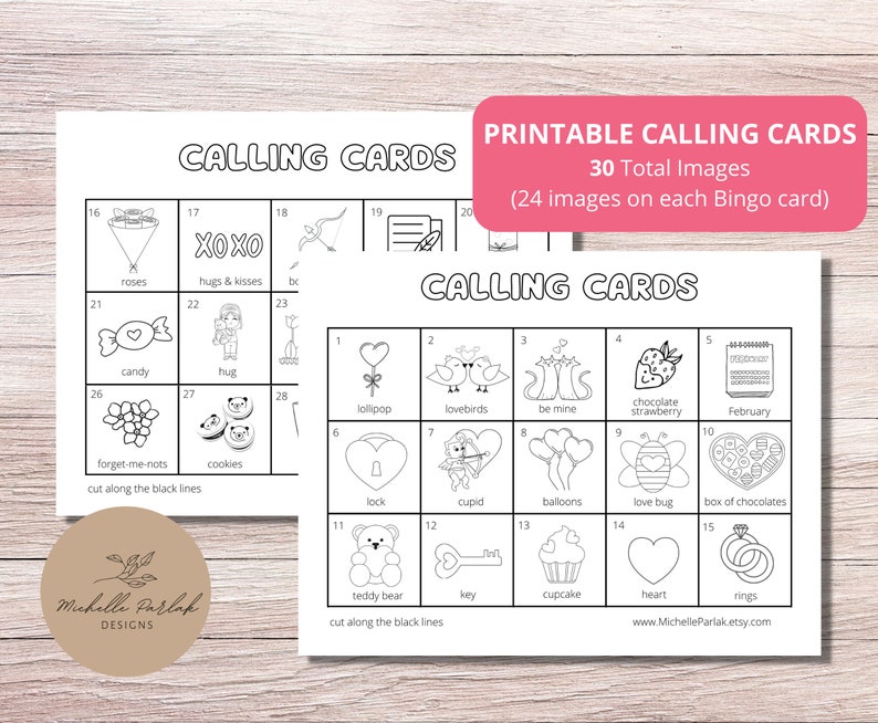 Printable Valentine's Day Bingo Cards, Black and White Printable DIY ...