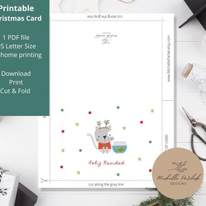 Printable Spanish Christmas Card Feliz Navidad Spanish Card Instant ...