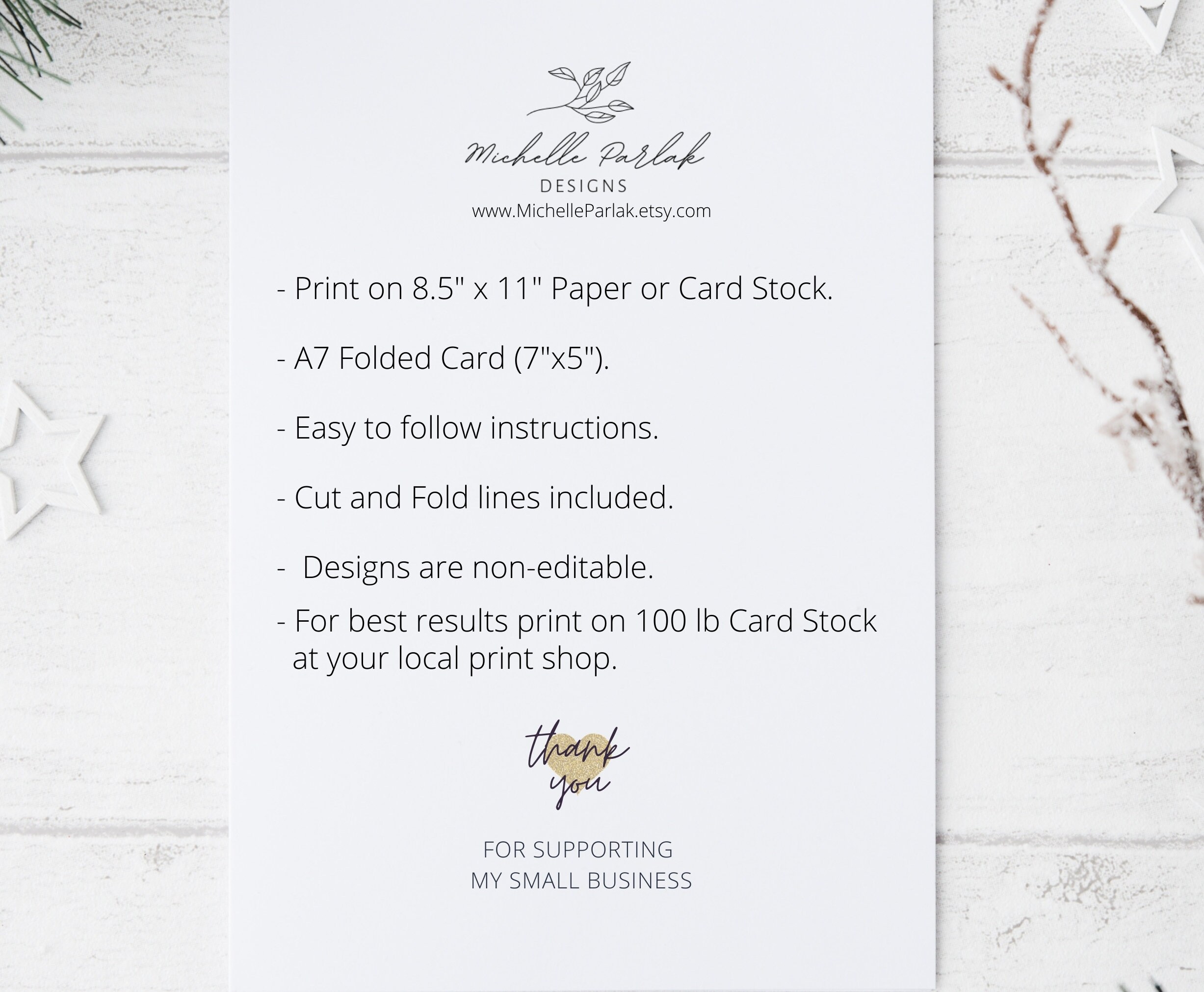 Printable Christmas Card, Watercolor Christmastree Greeting Card ...