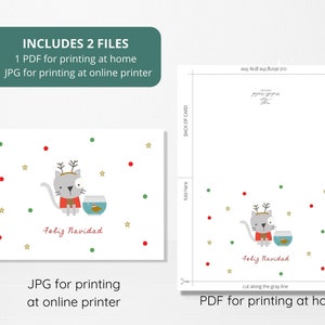 Printable Spanish Christmas Card Feliz Navidad Spanish Card Instant ...