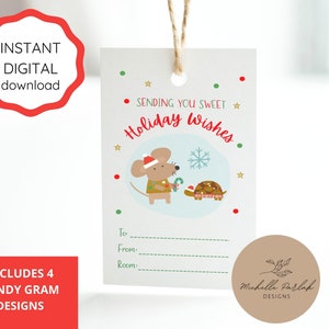 Printable Candy Gram Gift Tags for Students, Instant Digital Download ...
