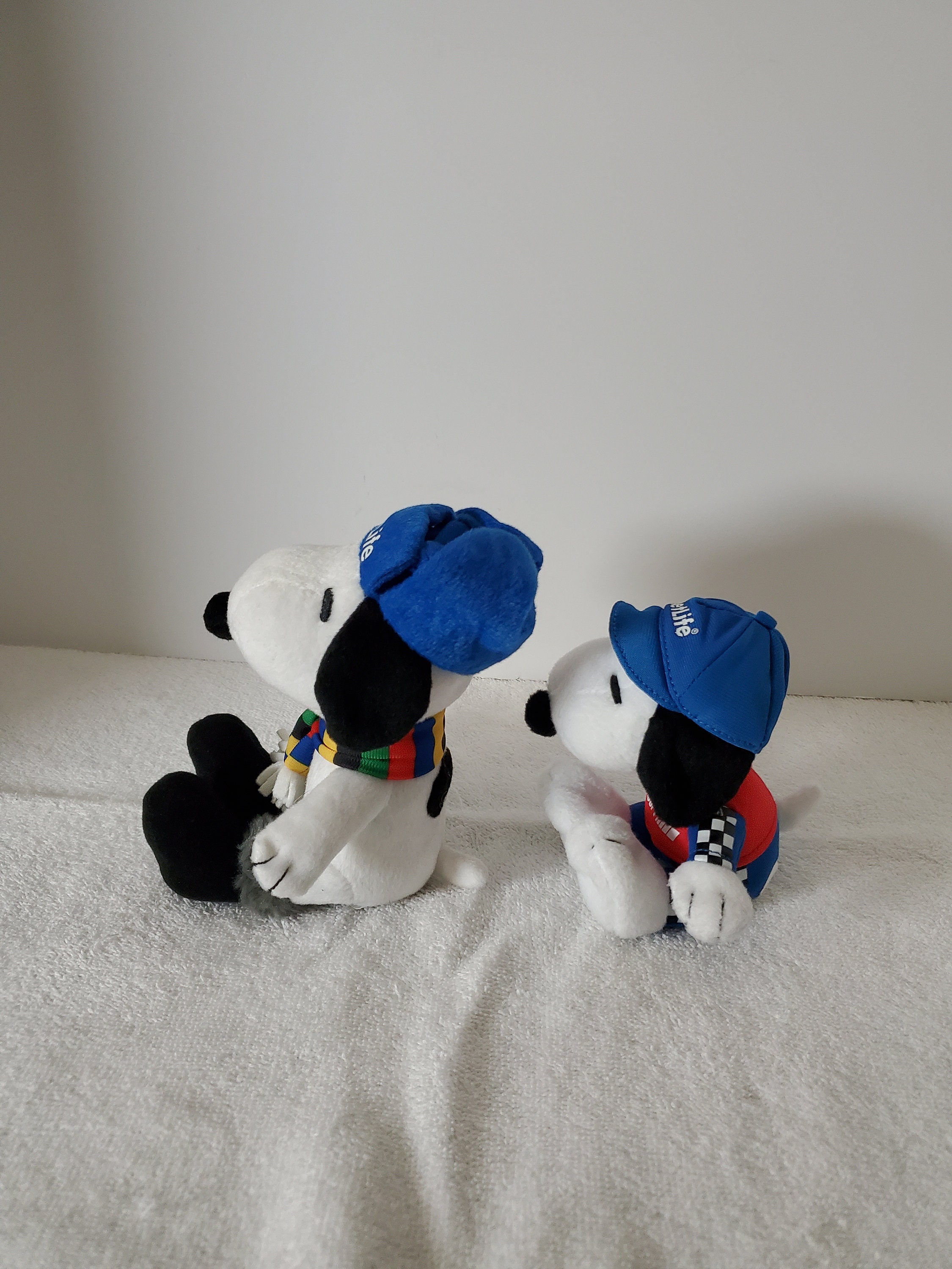 Metlife Peanuts Snoopy Winter Olympics Torch and Race Car Driver Plush ...