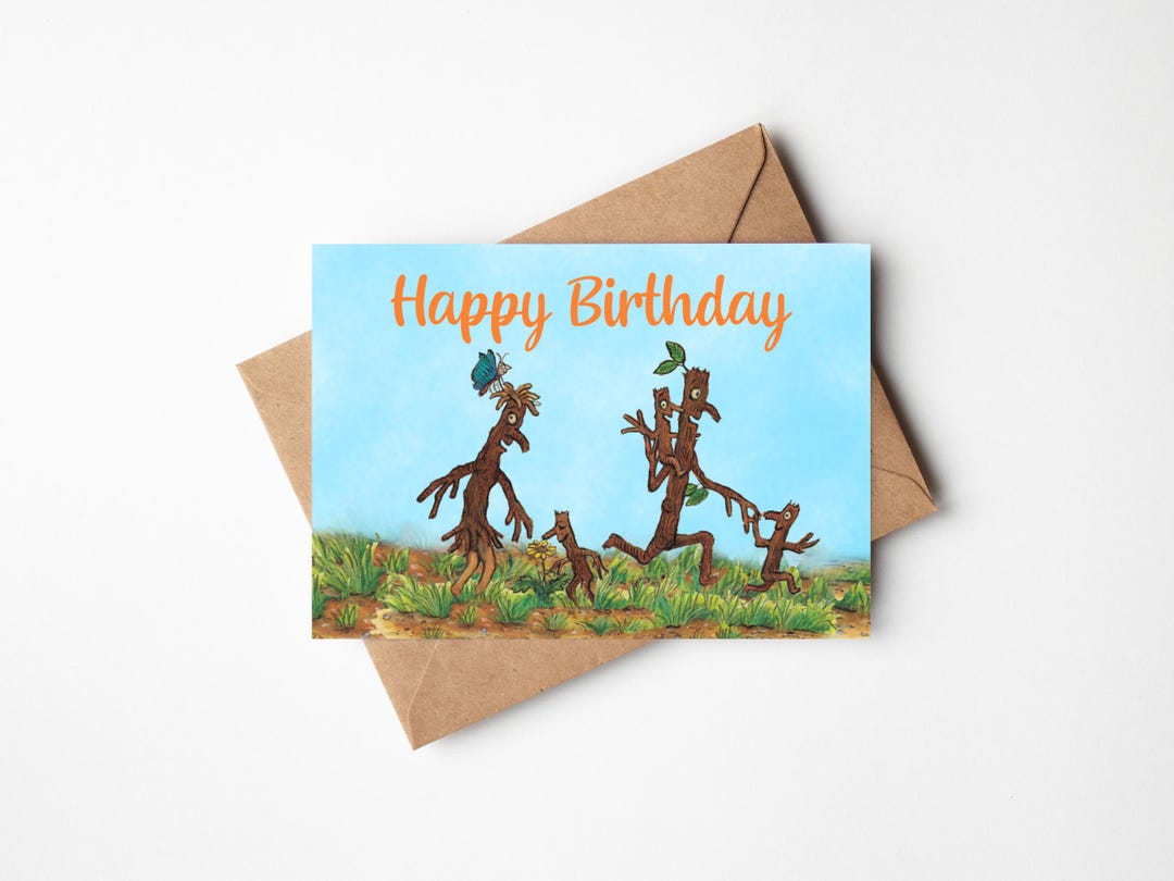 Personalised Stick Man Inspired Birthday Card - Etsy