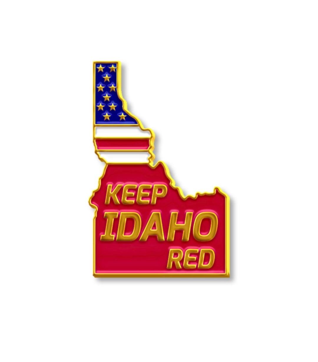 Keep Idaho Red - State Shape Pin - Etsy