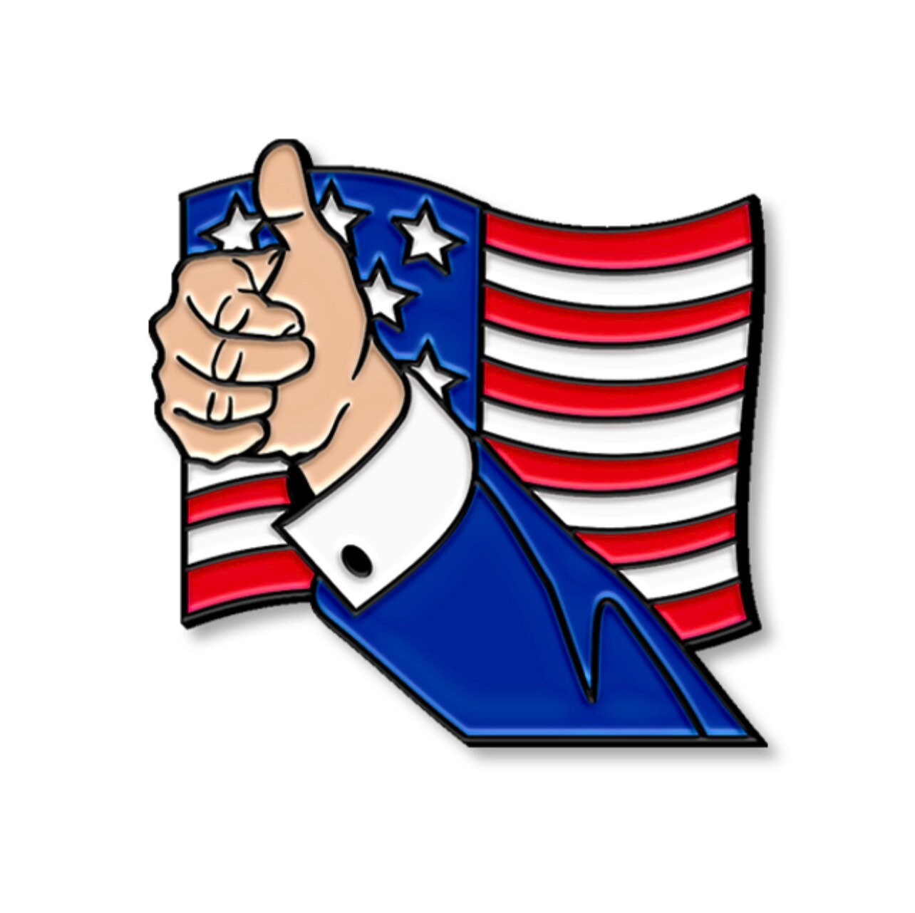 Trump's Thumbs up With US Flag Pin - Etsy