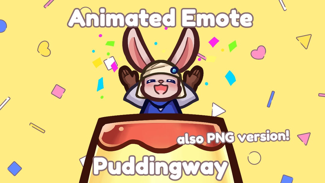 Animated Puddingway Twitch Emote - Etsy