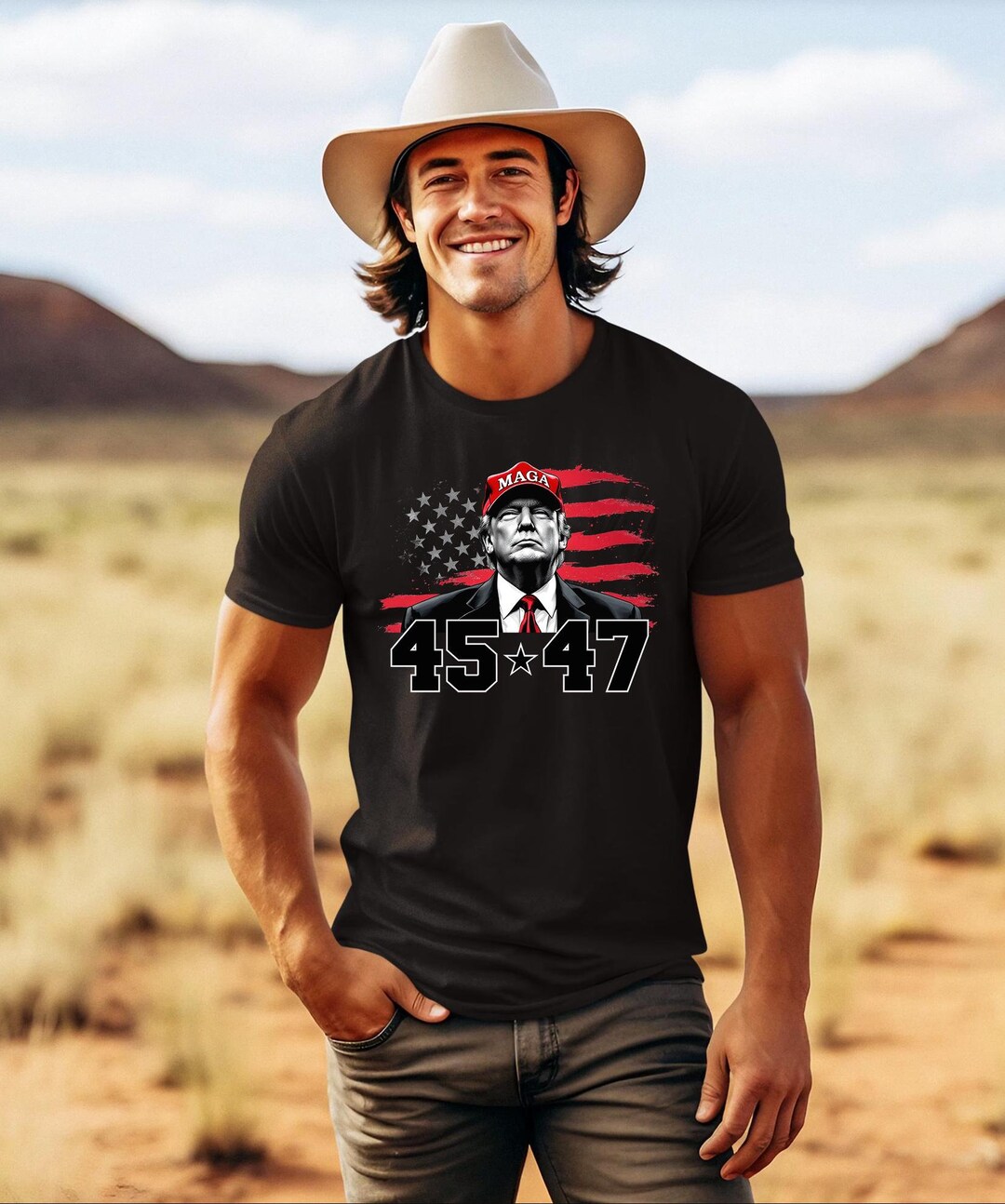 Trump 45-47 MAGA US Flag Shirt, Maga 45 47 Trump Sweatshirt, MAGA ...