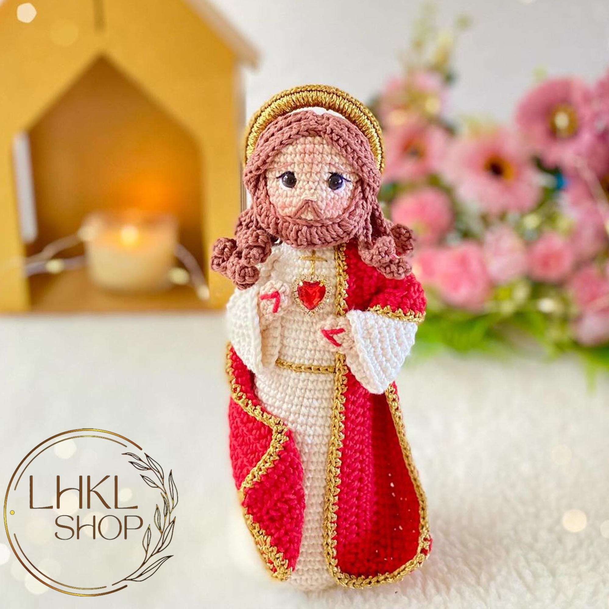 Jesus Crochet Doll, Jesus Sacred Heart, Christmas Gift, Jesus Amigurumi ...