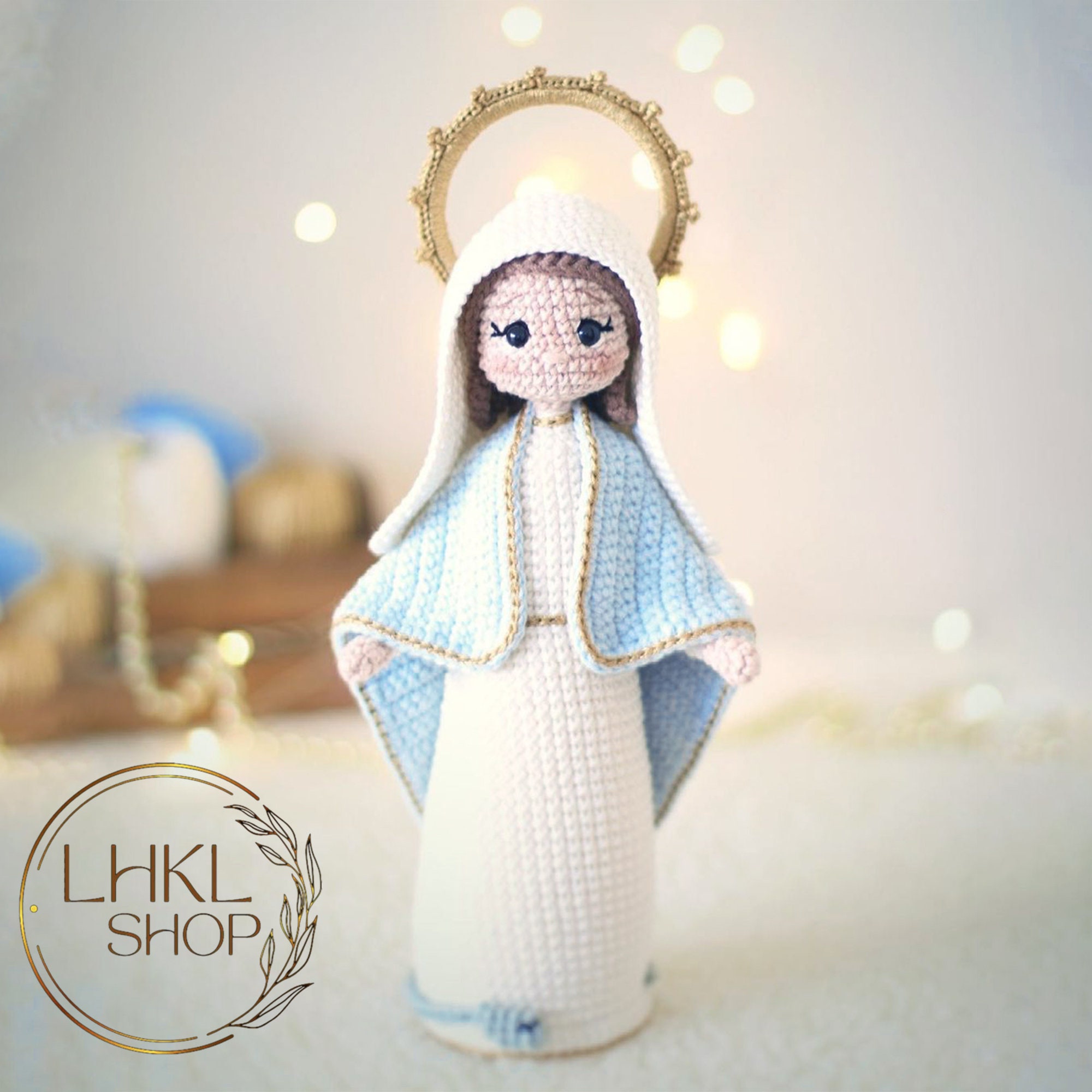 Virgin Mary Crochet Doll, Our Lady Amigurumi, Virgin of Guadalupe Doll ...