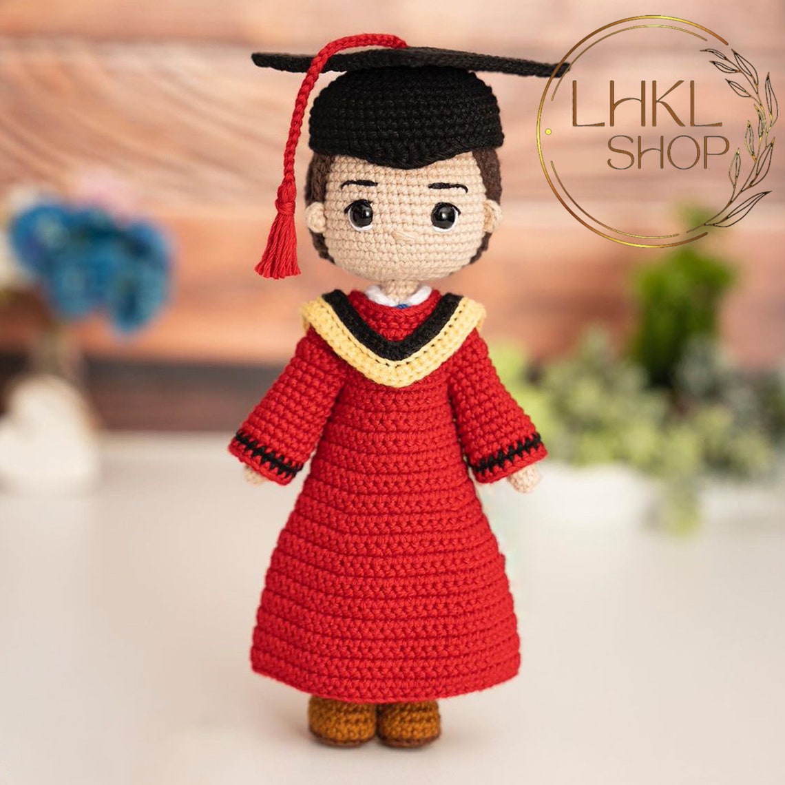 Crochet Graduation Boy Crochet Doll, Custom Graduation Gift, Personal ...