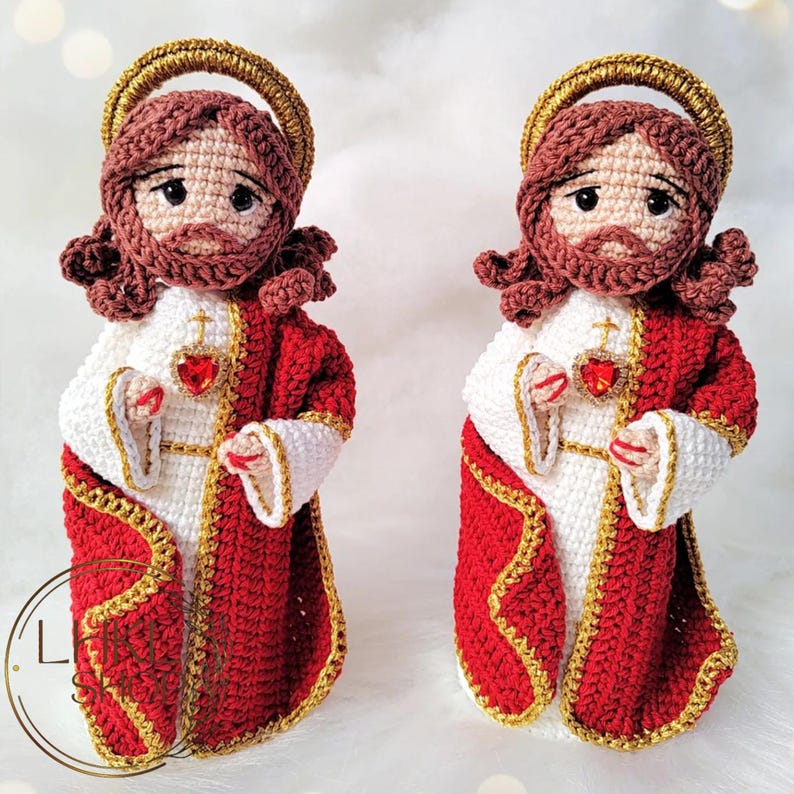 Jesus Crochet Doll, Jesus Sacred Heart, Christmas Gift, Jesus Amigurumi ...