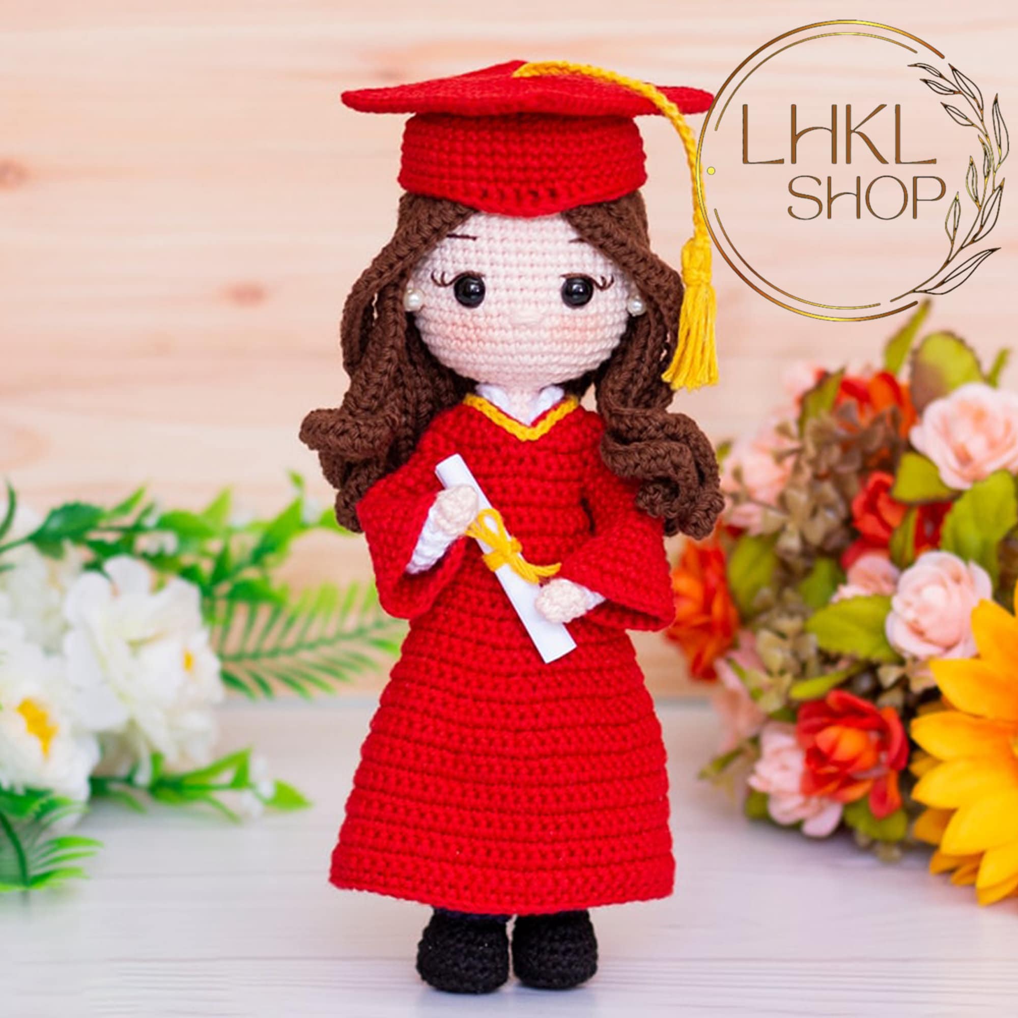 Crochet Graduation Boy Crochet Doll, Custom Graduation Gift, Personal ...