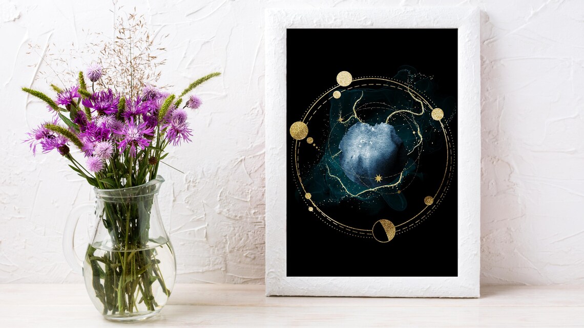 Solar System Art Print Artwork Poster Planets Space - Etsy