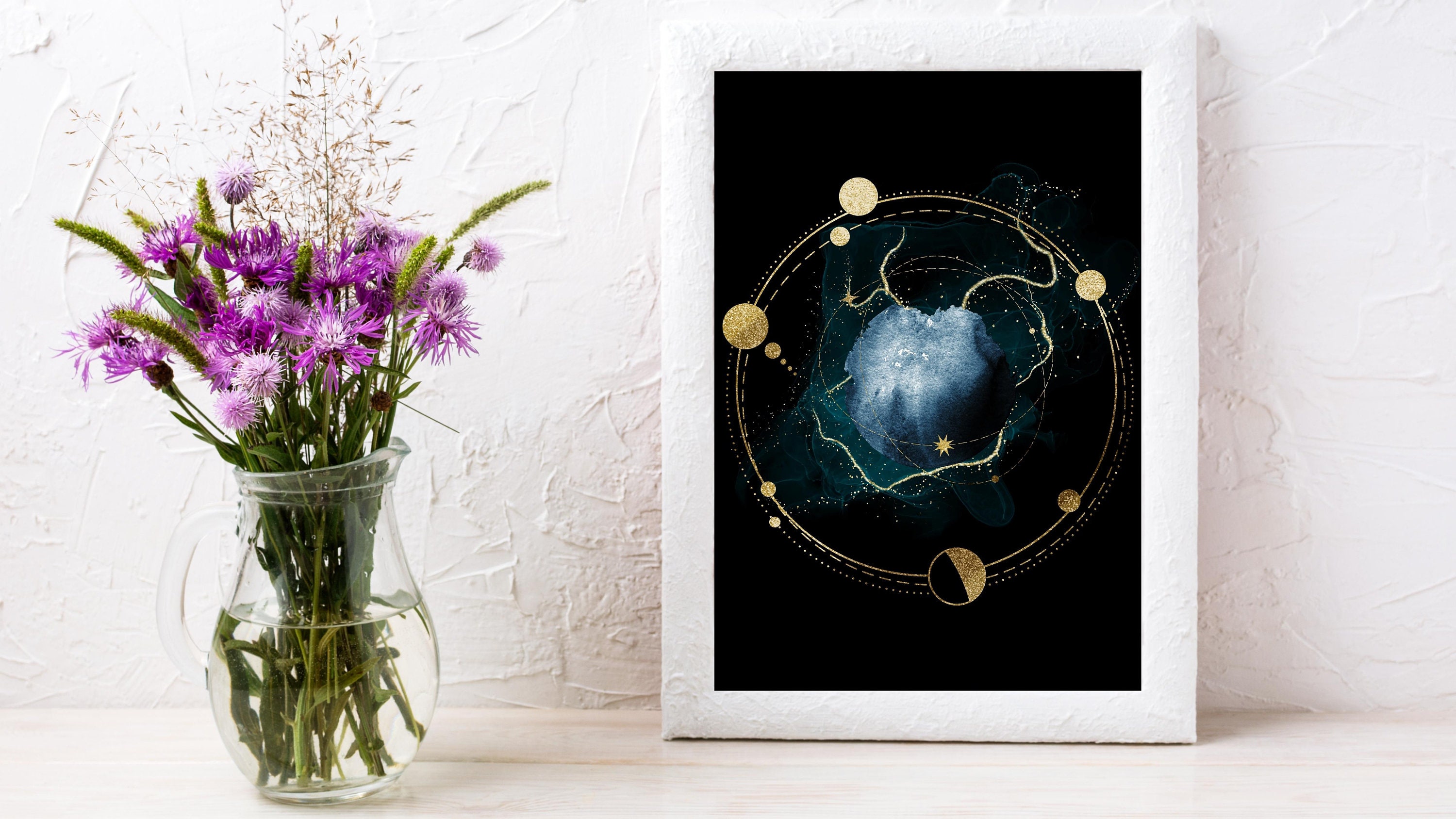 Solar System Art Print Artwork Poster Planets Space - Etsy