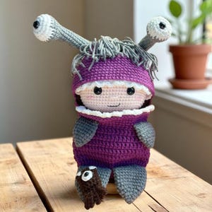 Boo Doll Crochet, Monster Outfit Amigurumi, Boo Amigurumi, Boo Monster ...