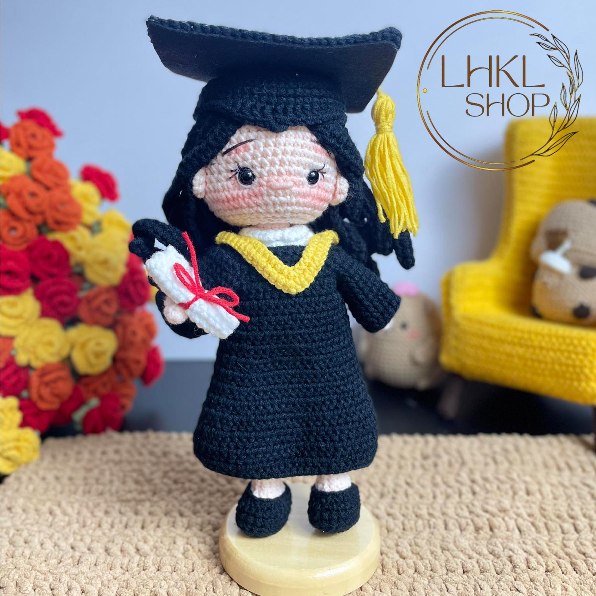 Crochet Graduation Boy Crochet Doll, Custom Graduation Gift, Personal ...