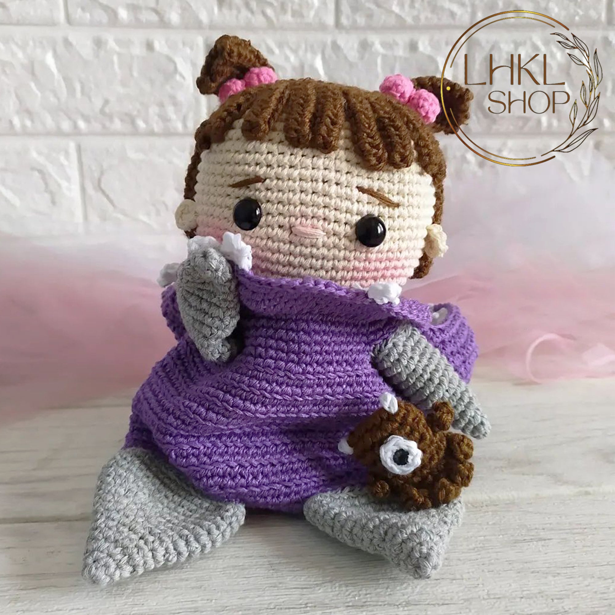 Boo Doll Crochet, Monster Outfit Amigurumi, Boo Amigurumi, Boo Monster ...