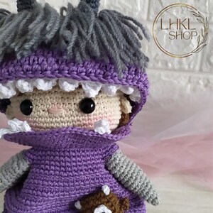Boo Doll Crochet, Monster Outfit Amigurumi, Boo Amigurumi, Boo Monster ...