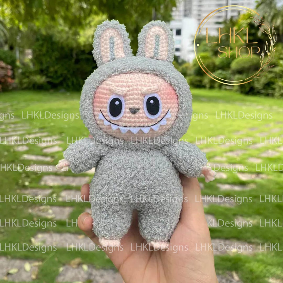 Boneca de crochê Labubu, boneca Labubu Amigurumi, peluches Labubu ...