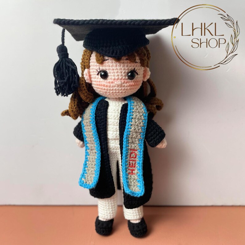 Crochet Graduation Boy Crochet Doll, Custom Graduation Gift, Personal ...