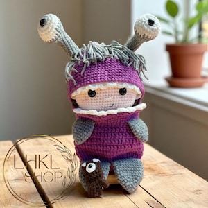Boo Doll Crochet, Monster Outfit Amigurumi, Boo Amigurumi, Boo Monster ...