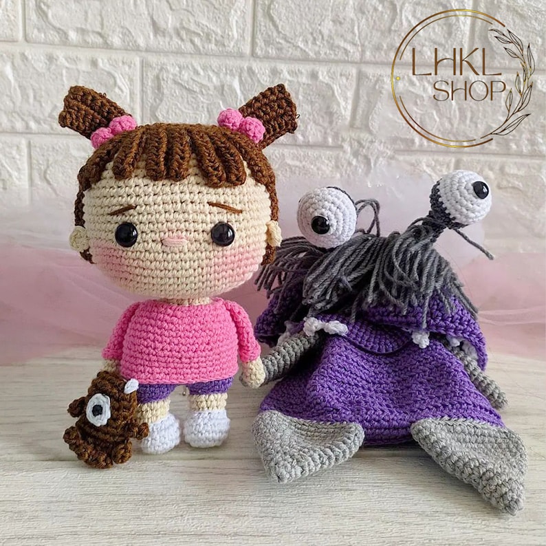 Boo Doll Crochet, Monster Outfit Amigurumi, Boo Amigurumi, Boo Monster ...