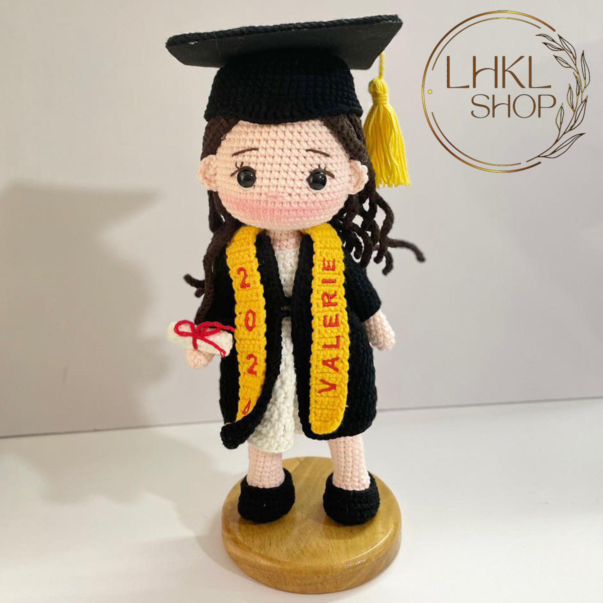 Crochet Graduation Boy Crochet Doll, Custom Graduation Gift, Personal ...