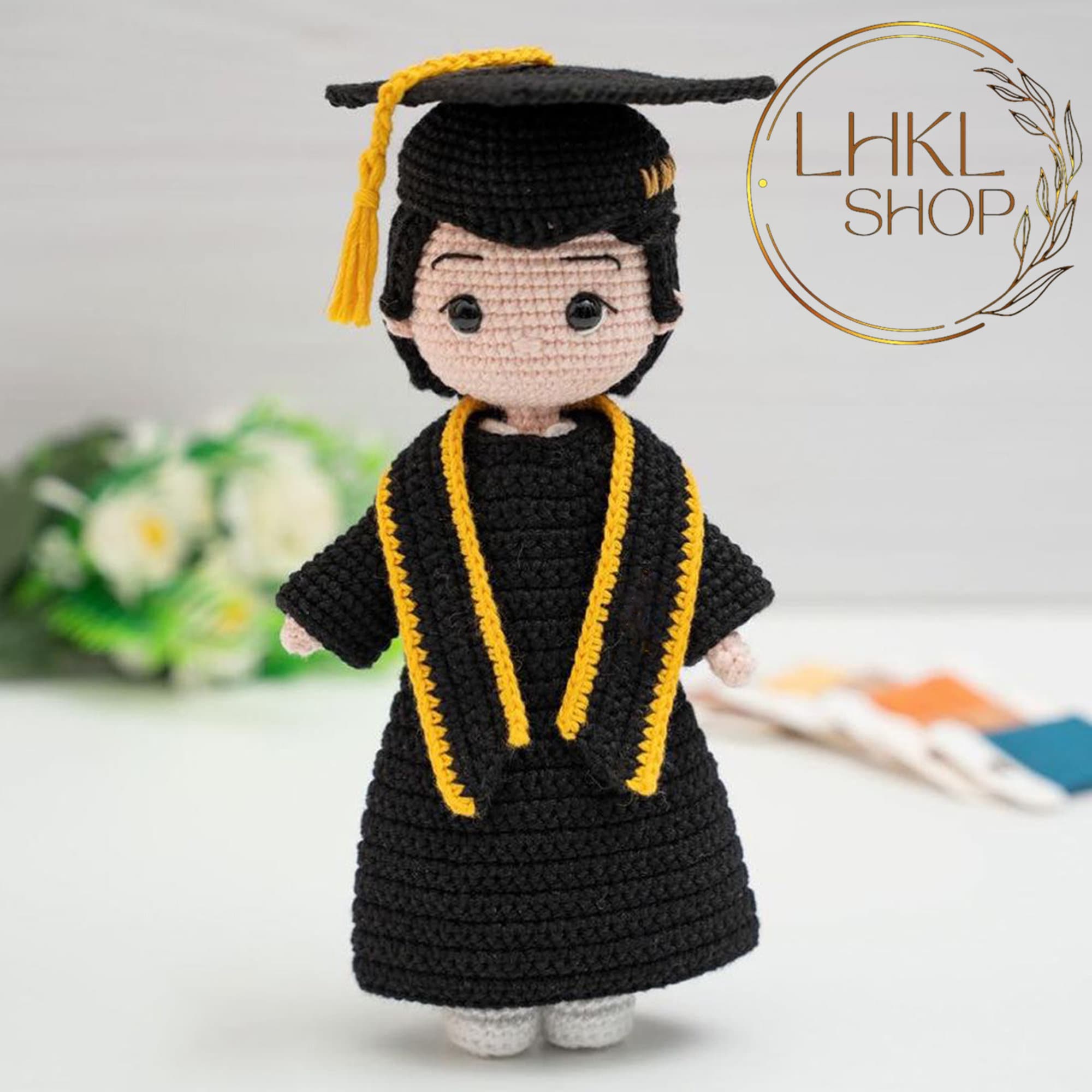 Crochet Graduation Boy Crochet Doll, Custom Graduation Gift, Personal ...