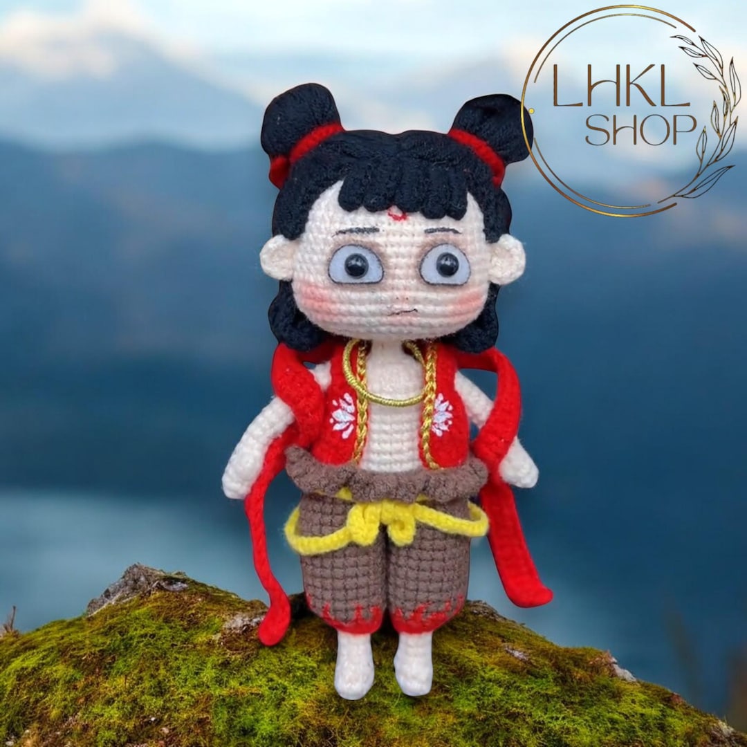 Poupée au crochet Nezha, poupée Amigurumi Nezha 2, jolie poupée dessin ...