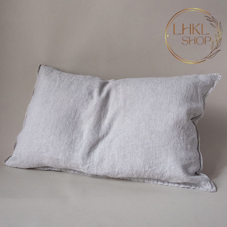 Linen Body Pillow Cover, Washed Linen Pillowcase, Natural Linen Pillow ...