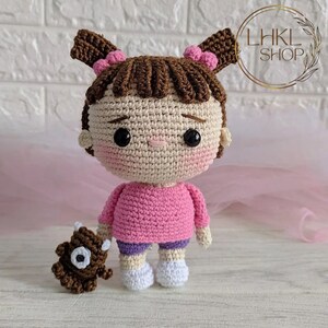Boo Doll Crochet, Monster Outfit Amigurumi, Boo Amigurumi, Boo Monster ...