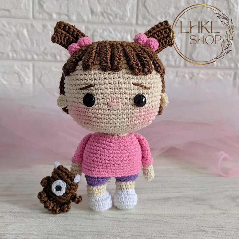 Boo Doll Crochet, Monster Outfit Amigurumi, Boo Amigurumi, Boo Monster ...