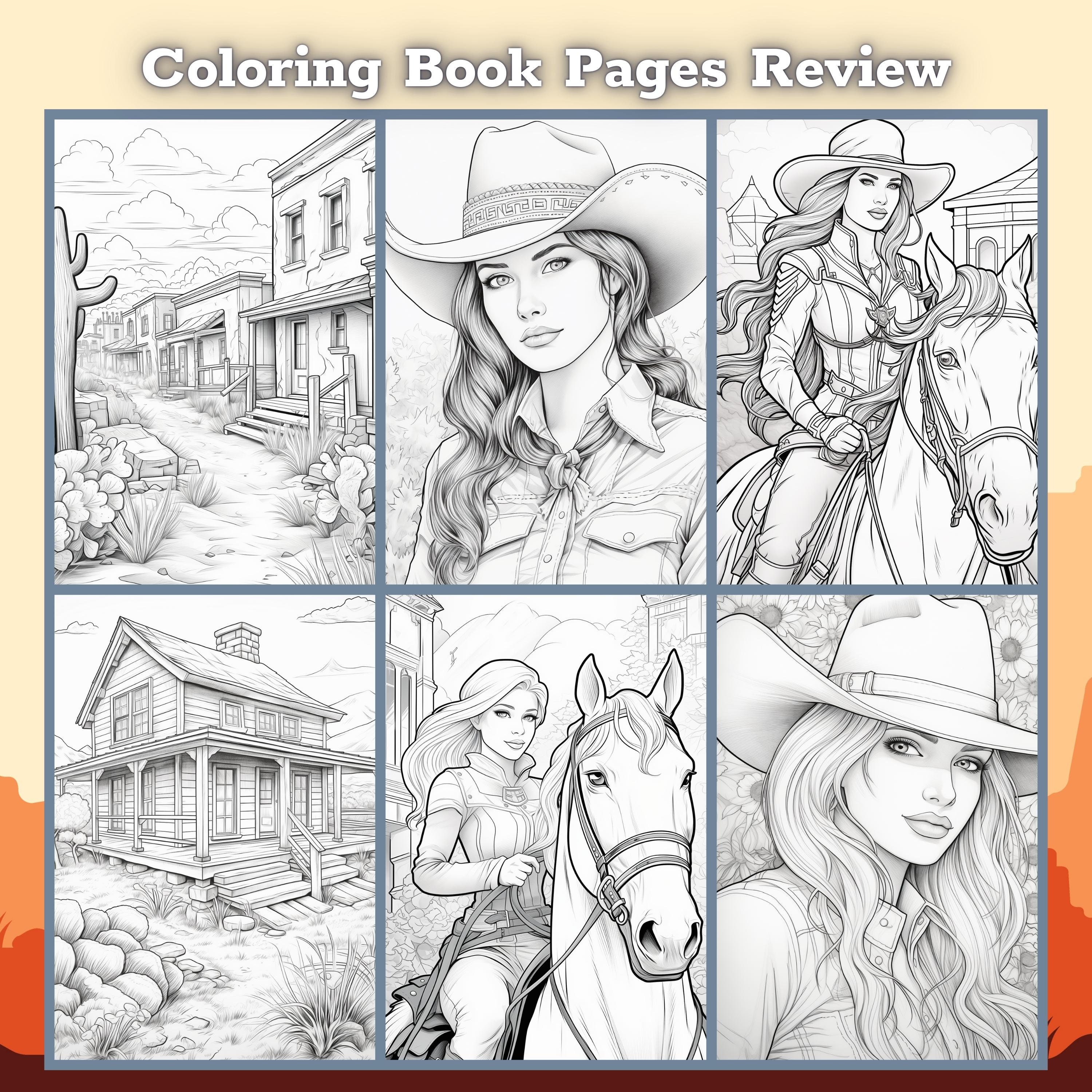 Wild West Coloring Pages for Adults and Kids Cowboy Coloring - Etsy