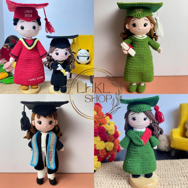 Crochet Graduation Boy Crochet Doll, Custom Graduation Gift, Personal ...