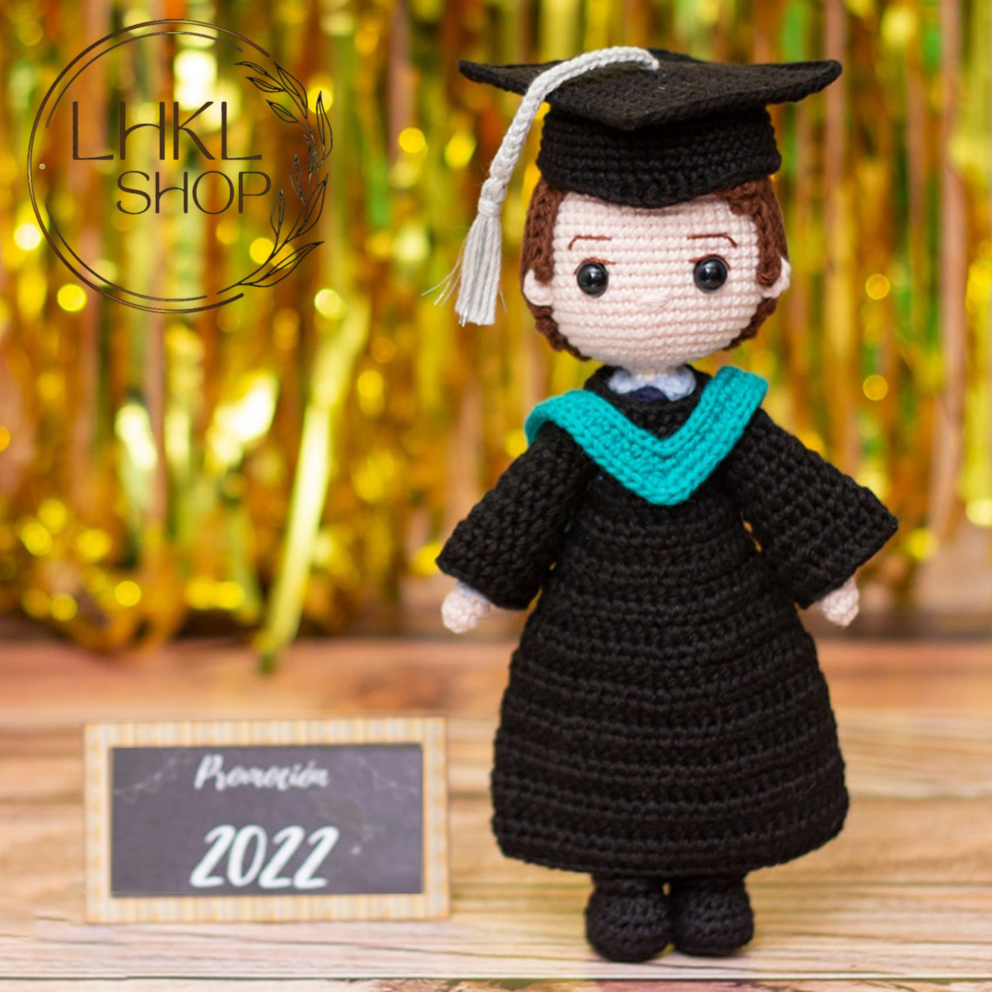 Crochet Graduation Boy Crochet Doll, Custom Graduation Gift, Personal ...