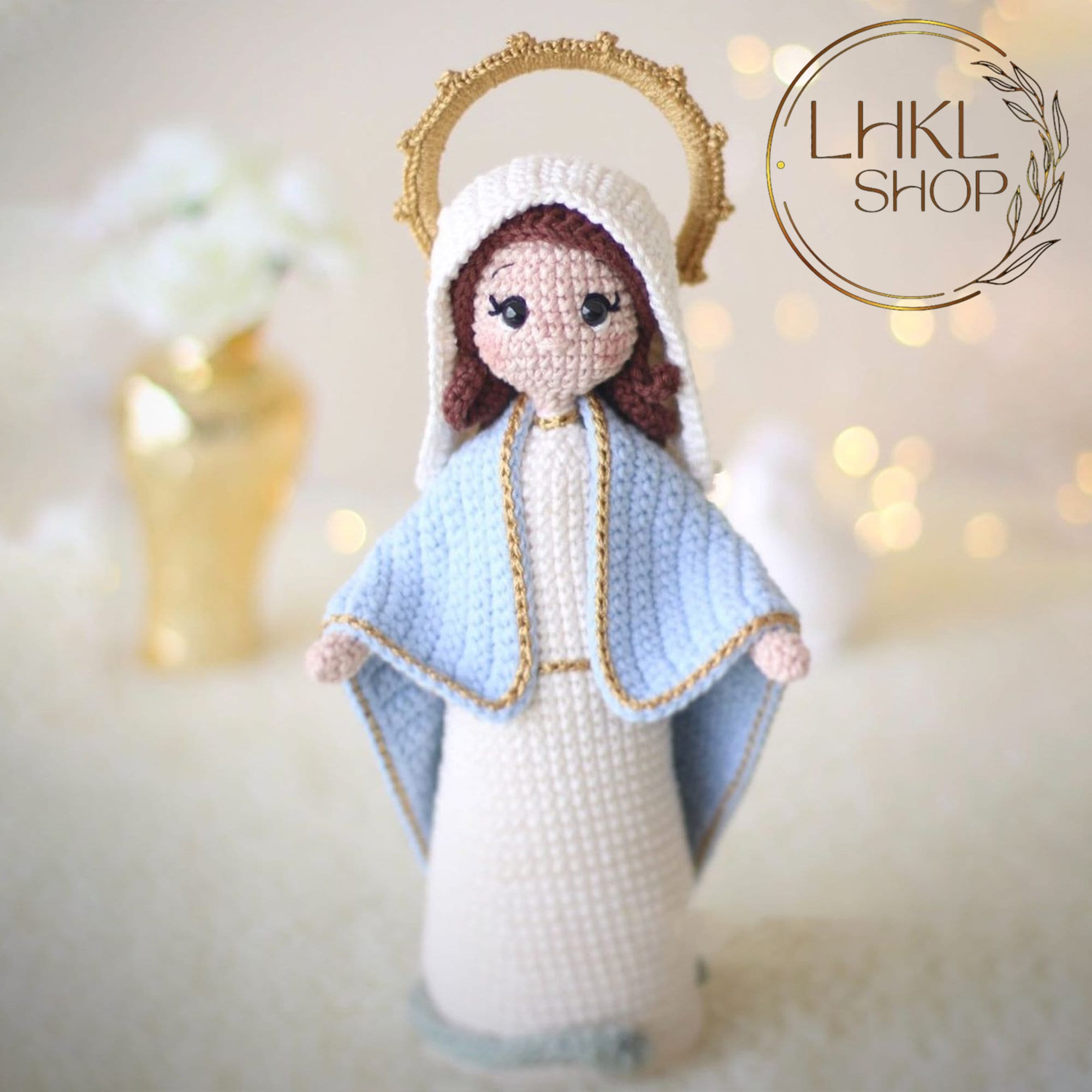 Virgin Mary Crochet Doll, Our Lady Amigurumi, Virgin of Guadalupe Doll ...