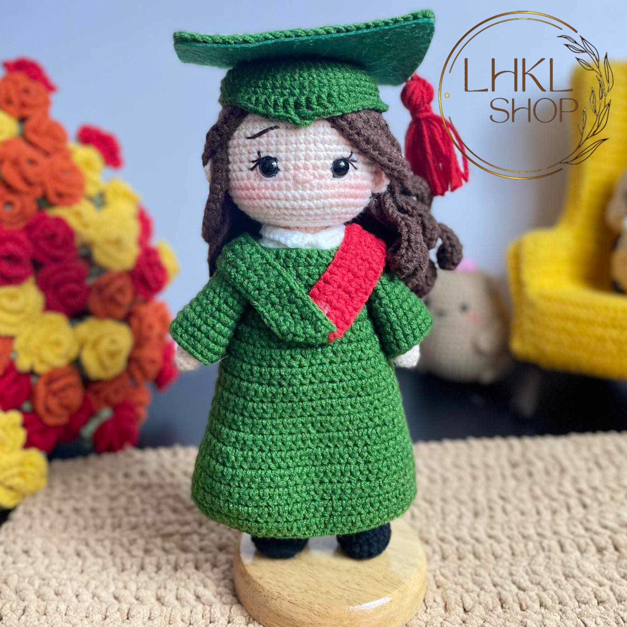 Crochet Graduation Boy Crochet Doll, Custom Graduation Gift, Personal ...